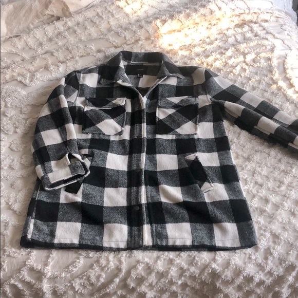 Jackets & Coats | Nwot Black White Shacket | Poshmark